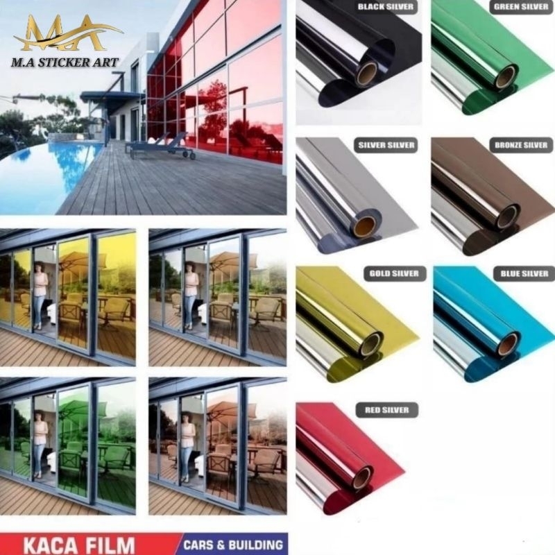 Jual Stiker Kaca Film Cermin Jendela Rumah Kantor Mobil Ruko One Way Tidak Tembus Pandang Lebar ...