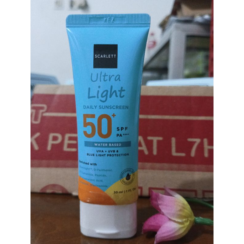 Jual SCARLETT ULTRA LIGHT DAILY SUNSCREEN WATER BASED SPF 50 30 ML ...