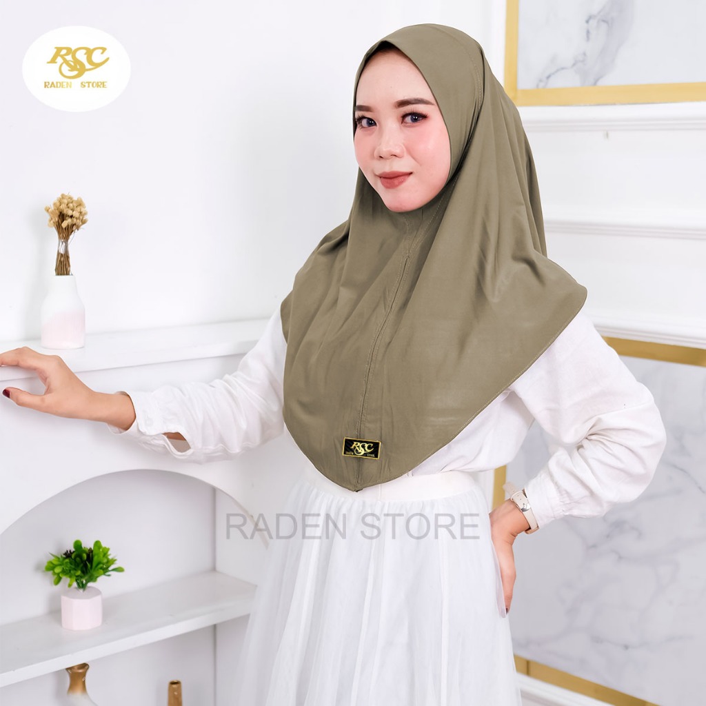Jual RADEN | HIJAB Daily Hijab Clara Instan Size M Bergo Non Pet Jersey | Shopee Indonesia