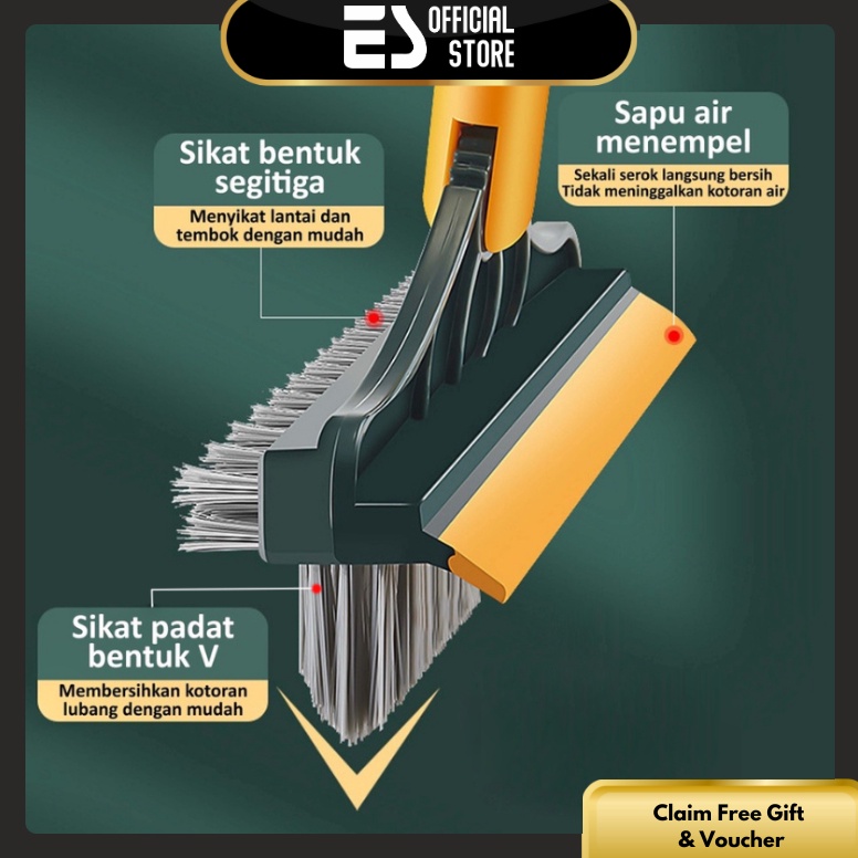 Jual Kepoin aja Spesial Live ES Sikat Lantai Wiper 3in1 Pembersih Lantai Dinding Kamar Mandi ...