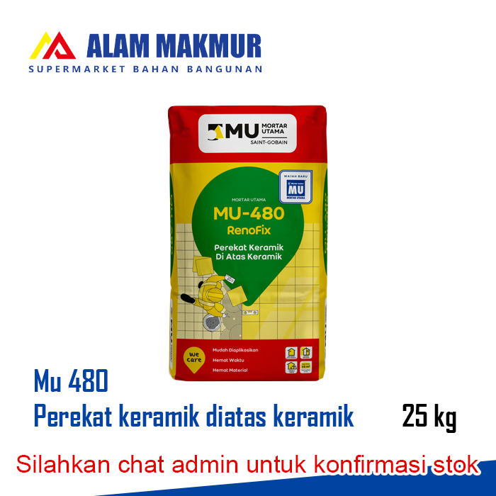 Jual MU 480 Mortar Utama MU 480 Perekat Keramik Diatas Keramik | Shopee ...