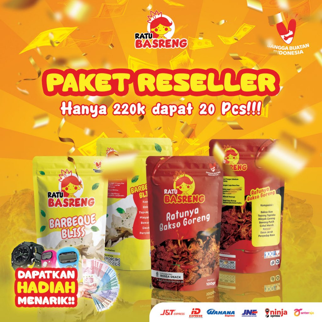 Jual Paket Reseller Ratu Basreng 2 Varian 100gr | Shopee Indonesia