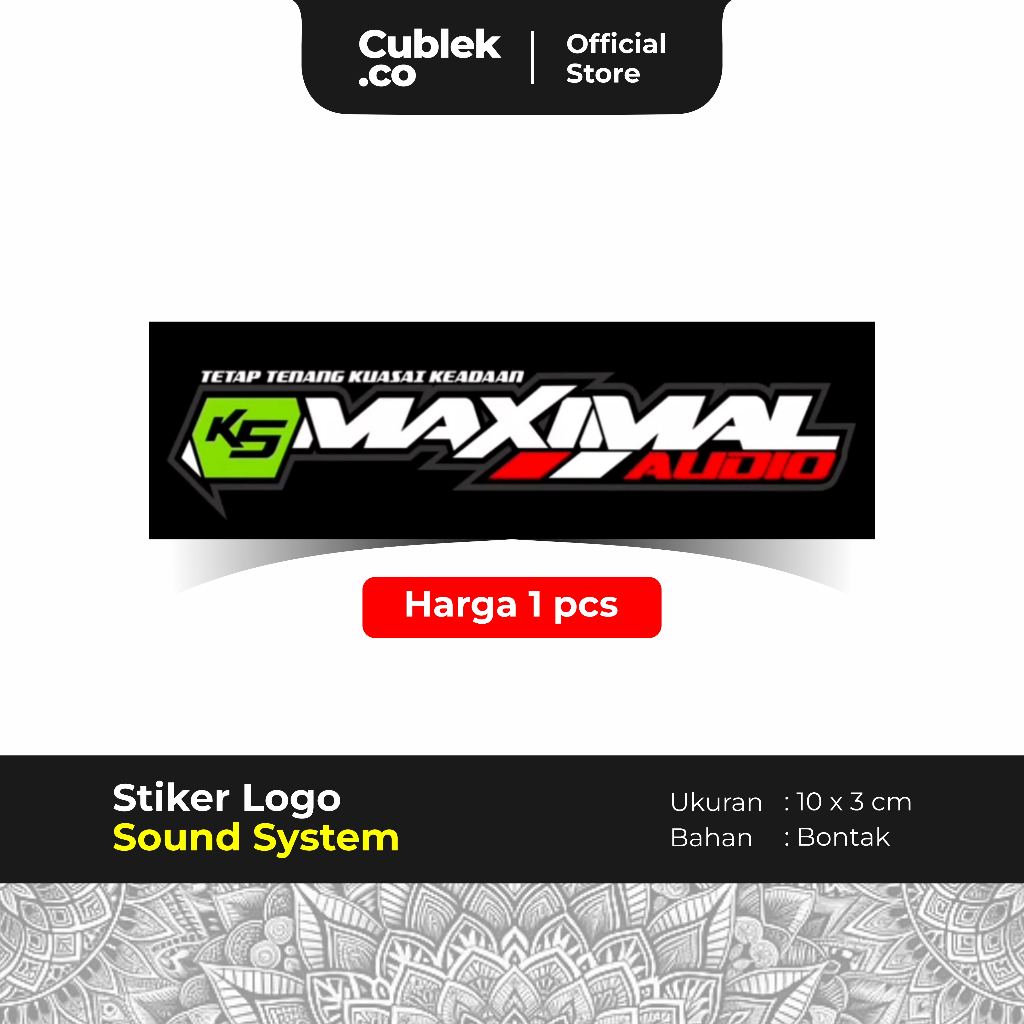 Jual Stiker Sound System K5 MAXIMAL AUDIO (Bahan Bontak) | Shopee Indonesia
