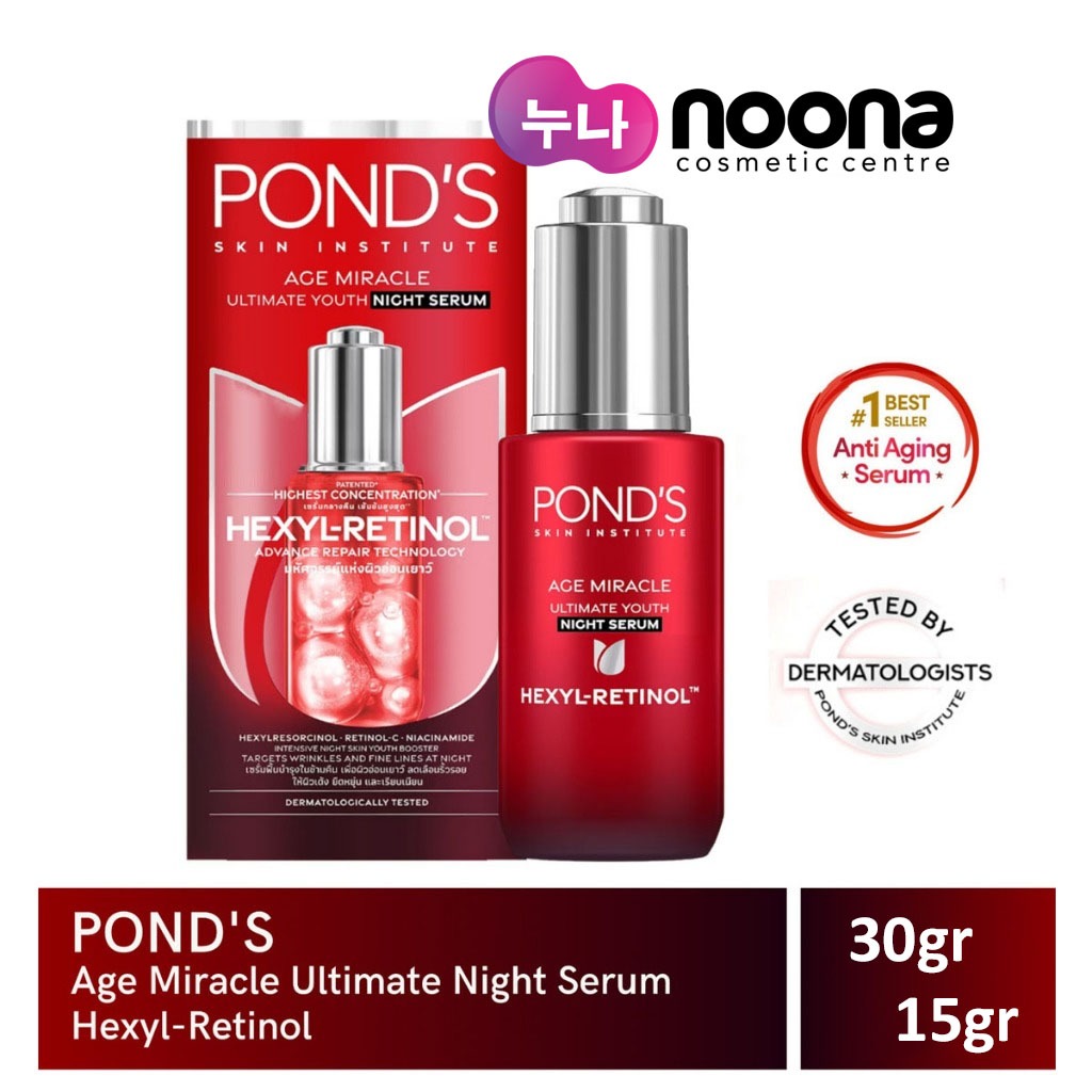Jual PONDS AGE MIRACLE ULTIMATE NIGHT SERUM HEXYL RETINOL | Shopee ...