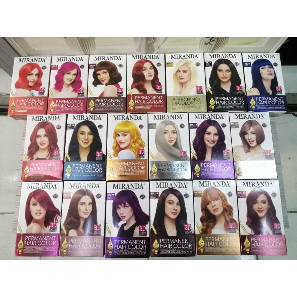 Jual MIRANDA HAIR COLOR PER 6PCS, SEMIR SEMI PERMANEN, SEMIR MIRANDA ...