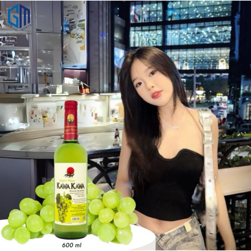 Jual (21+) Kawa Kawa Anggur Hijau Biasa Anggur Putih 600ml AMER WINE ...
