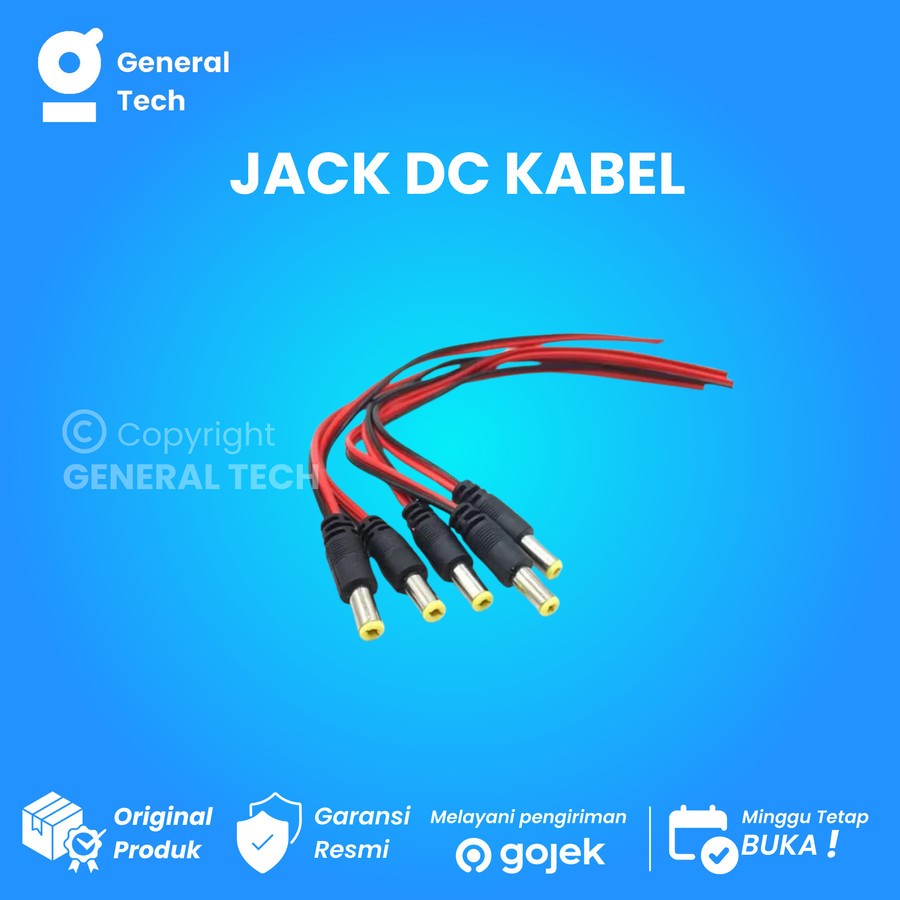 Jual Jack Connector DC Power Kabel Socket Plug MALE FEMALE | Shopee ...