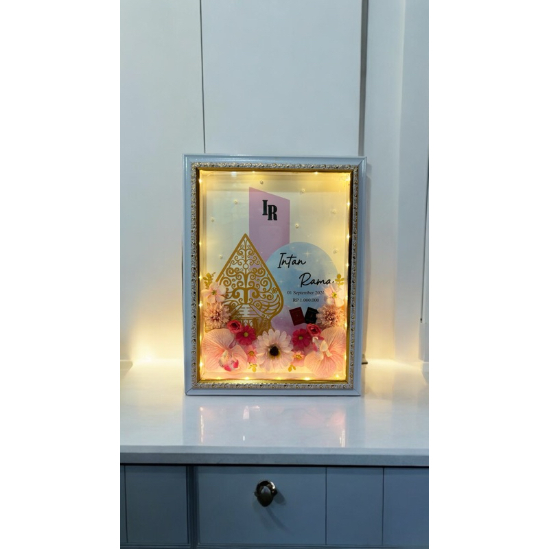 Jual mahar pernikahan gunungan wayang anggrek tetes free lampu 40 cm x ...