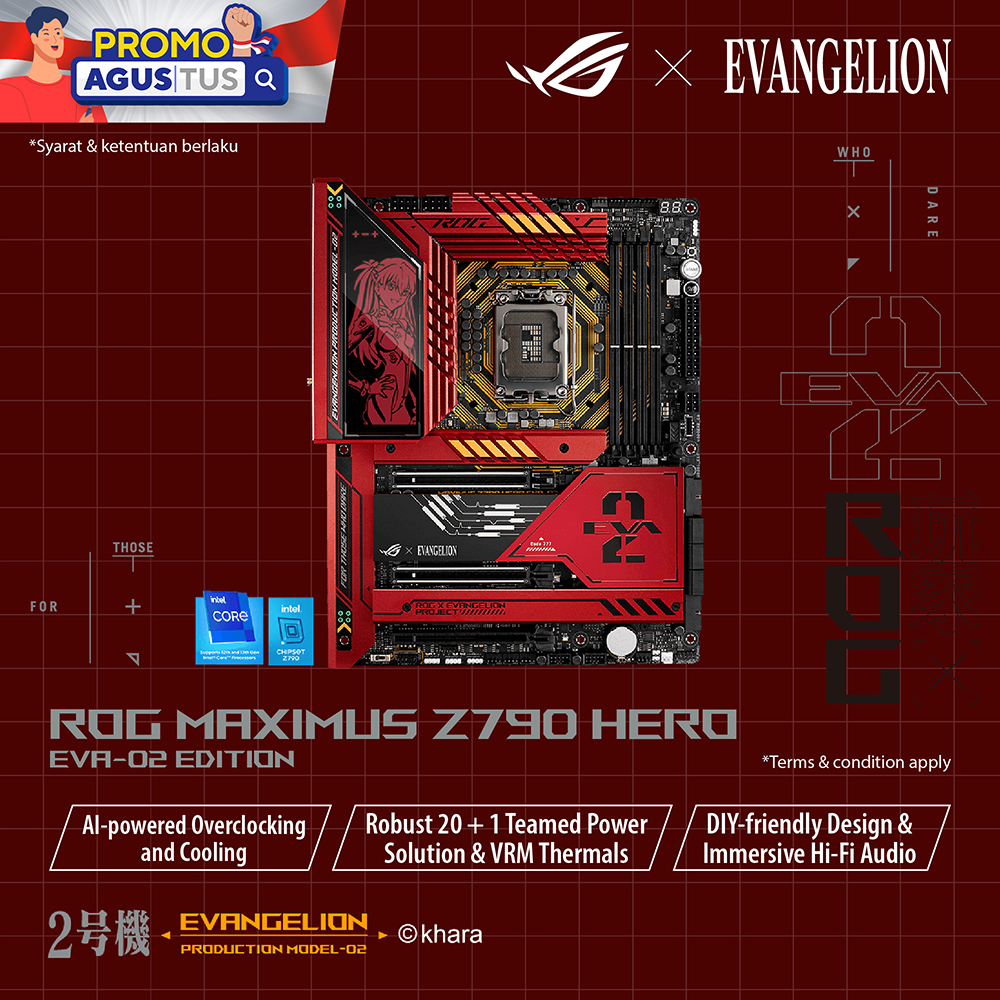 Jual ASUS ROG Maximus Z790 Hero EVA-02 Edition Intel® Z790 LGA 1700 ATX | Shopee Indonesia