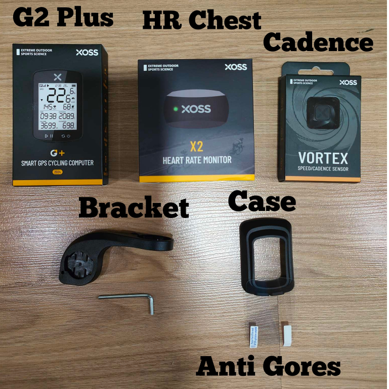 Jual XOSS G2 Plus + HR Strap + Cadence Vortex + Case + Anti Gores ...