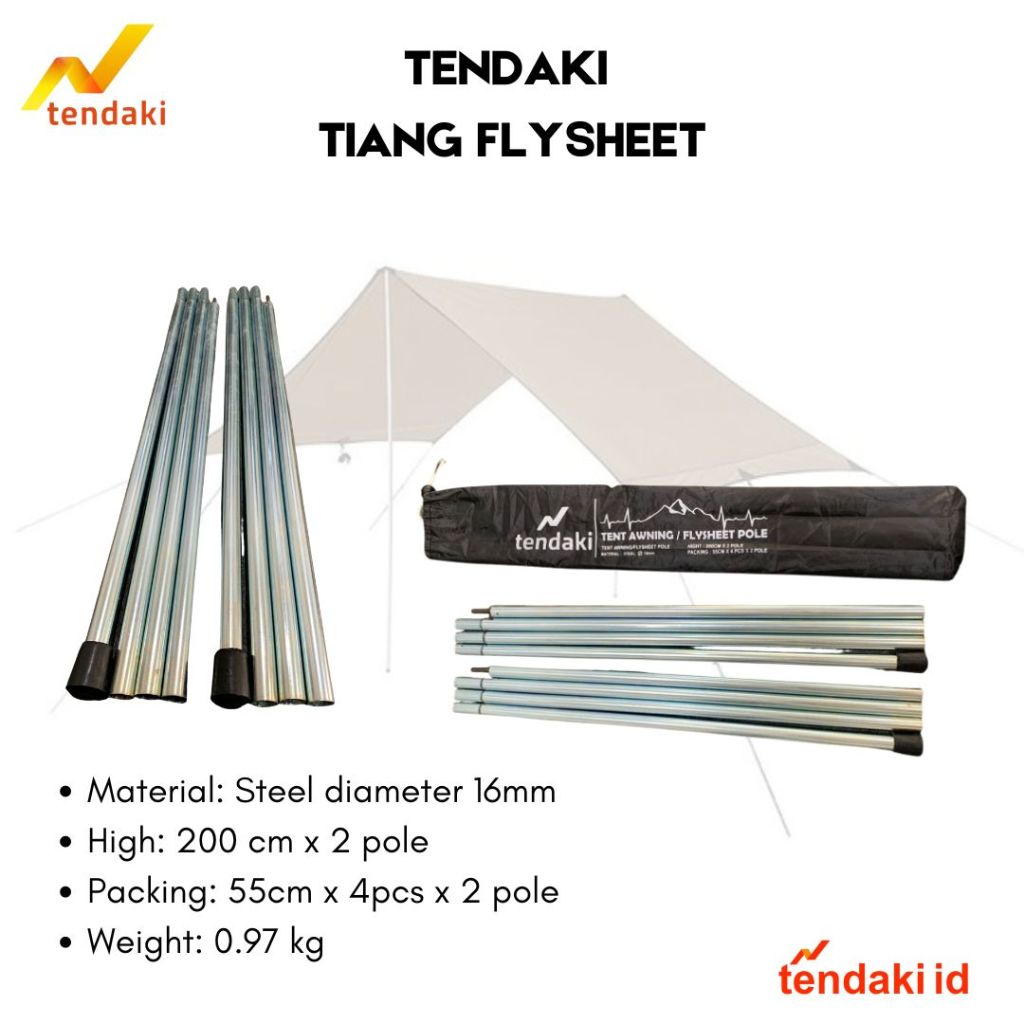Jual Tiang Flysheet Allumunium Alloy Tendaki Tiang Tenda Besi Flysheet ...