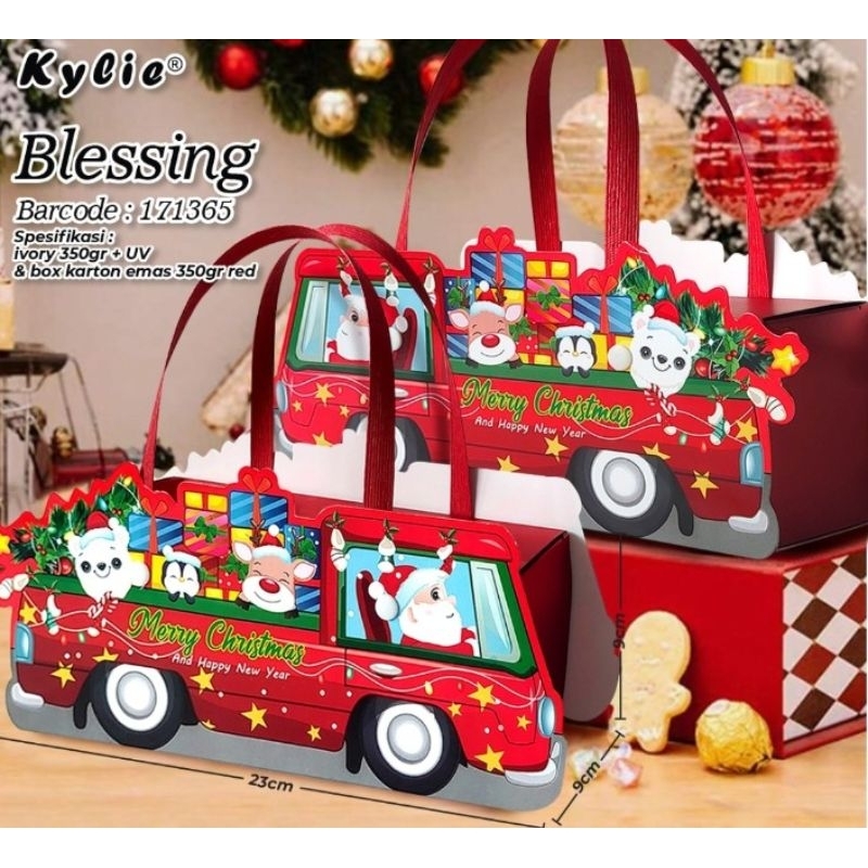Jual Blessing Box Natal 23x9 Box Natal Roll Cake Box Natal Bolu Gulung ...