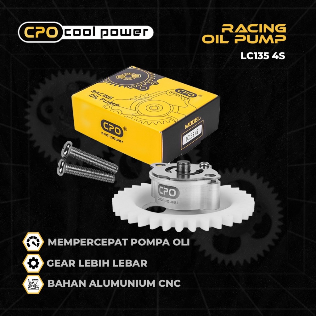 Jual pompa oli cpo racing mx 4 speed jupiter mx old original gigi oil pump cool power | Shopee ...