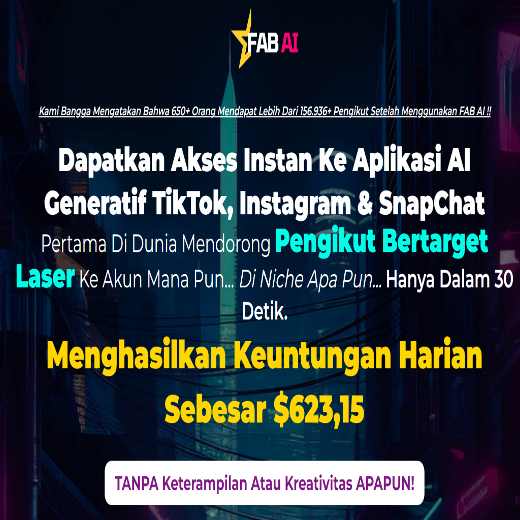 Jual Fab Ai [LIFETIME] - Akses Instan Ke Aplikasi AI Generatif TikTok, Instagram & SnapChat ...