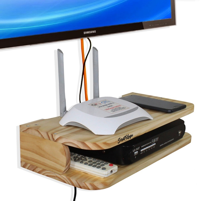 Jual SERATKAYU Rak Dinding Minimalis Untuk, Resiver Setop Box Tv ...
