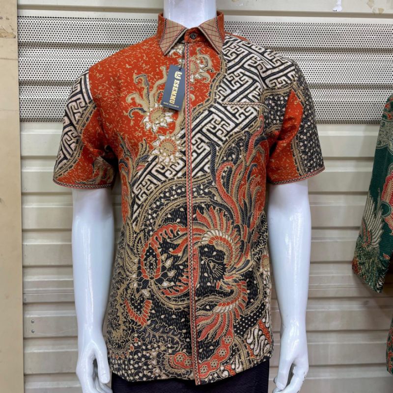 Jual KEMEJA BATIK SMOCK PENDEK DOBBY DOUBLE FURING JAS FULL TRIKOT ADEM ...