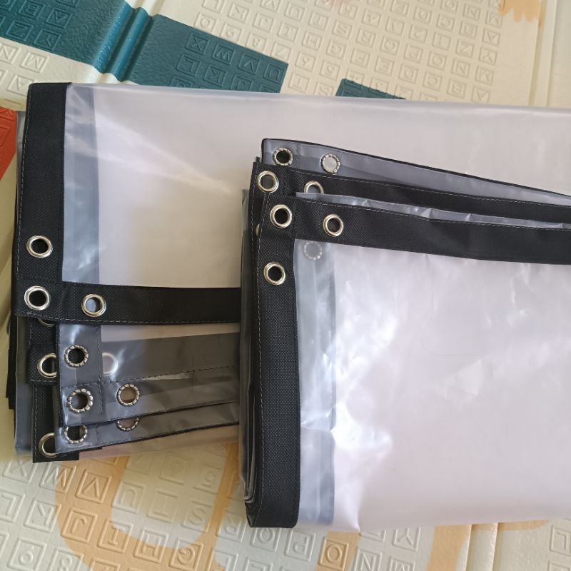 Jual Tirai terpal plastik tebal pakai list ukuran 3x1 plastik uv tutup ...