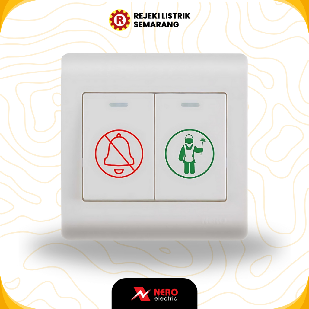 Jual 2 GANG 2 WAY SWITCH DENGAN INDIKATOR DENGAN DND & MUR MERK NERO ...