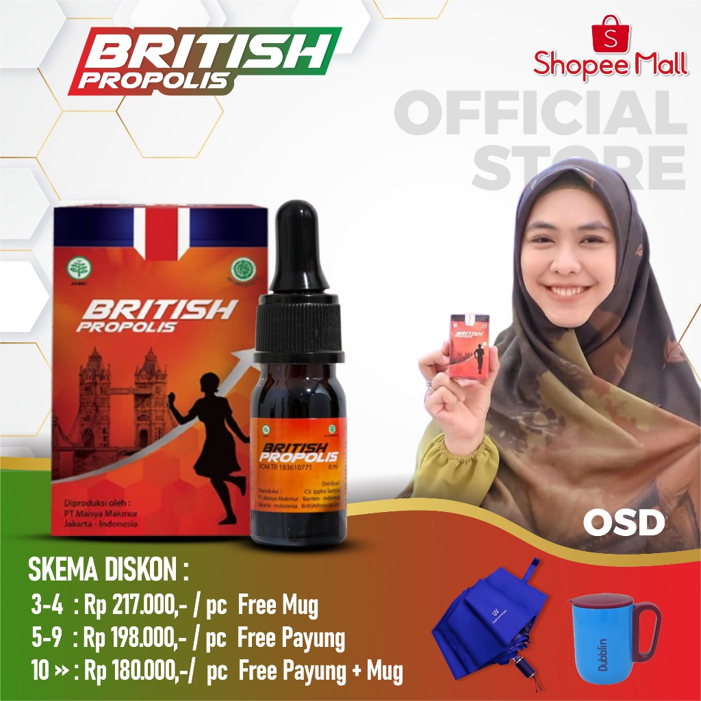 Jual British Propolis Original Dewasa / Kids Usia 1-12th Suplemen Herbal Daya Tahan Tubuh ...