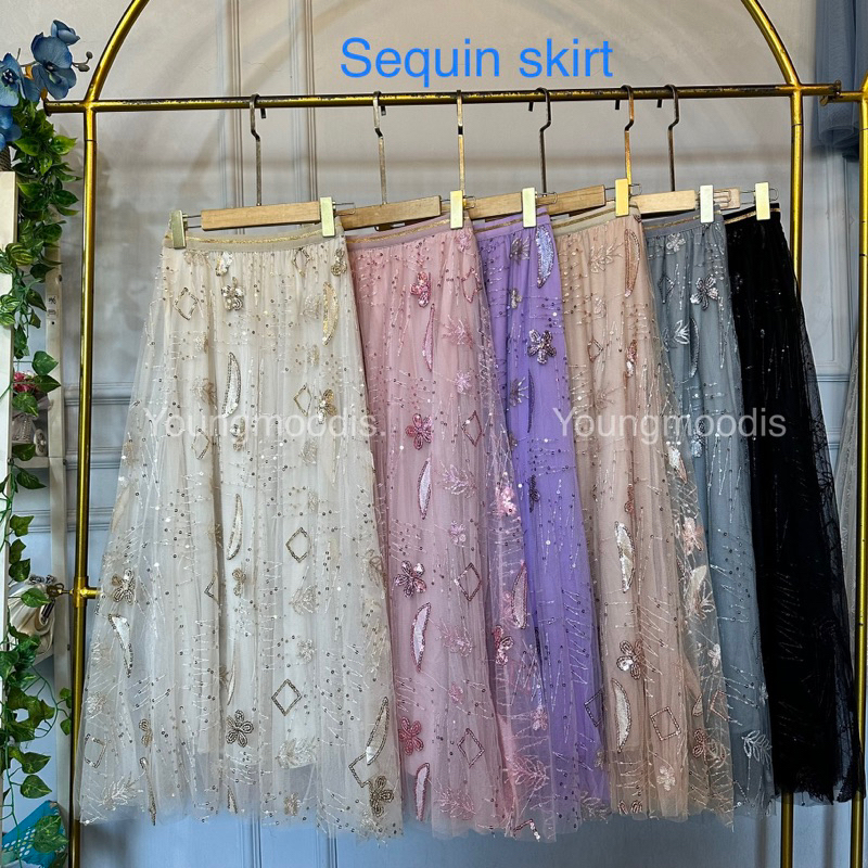 Jual youngmoodis Sequin rok brukat brokat tutu full bordir mewah ...