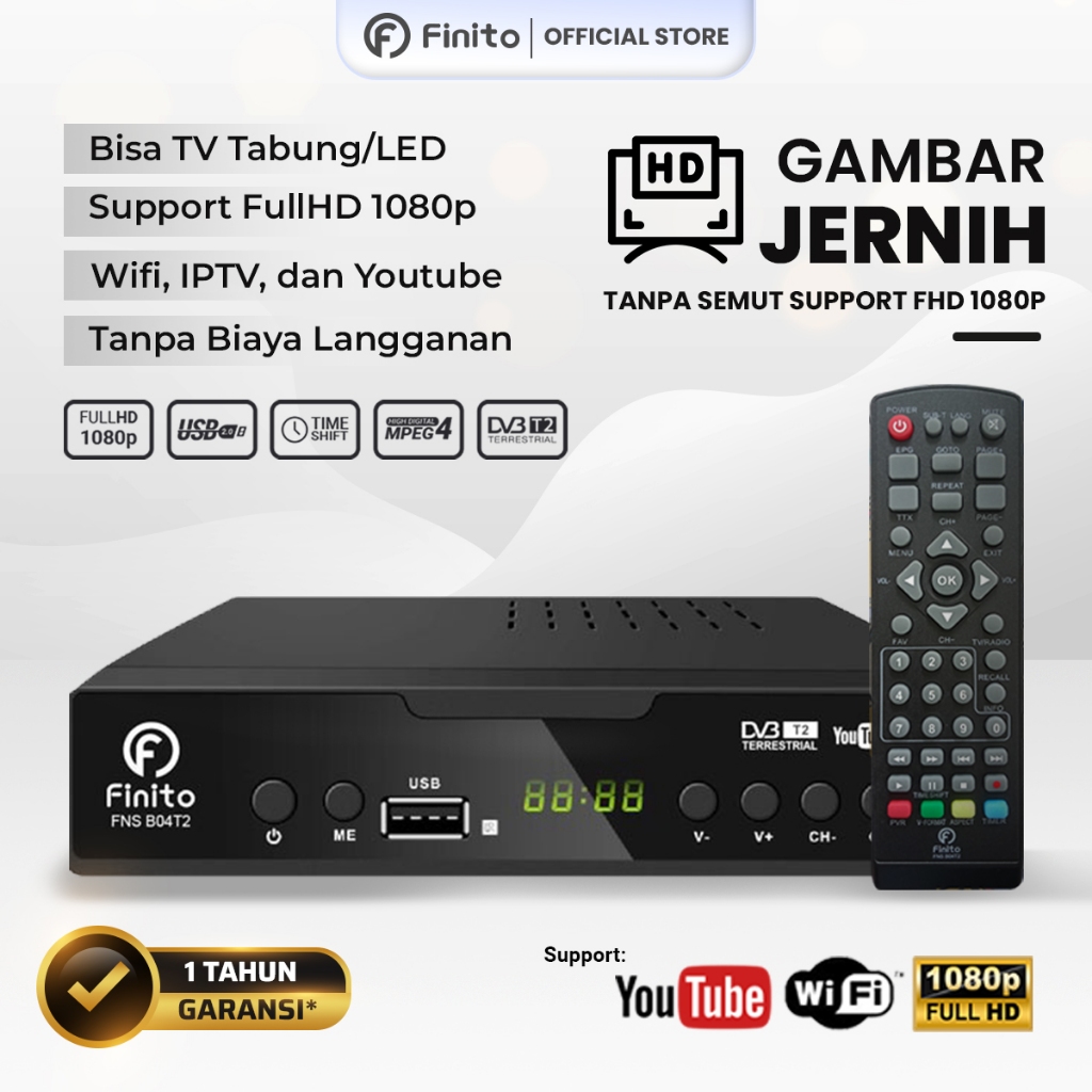 Jual FINITO Set Top Box Digital Finito Plat Besi Anti Panas Bisa ...