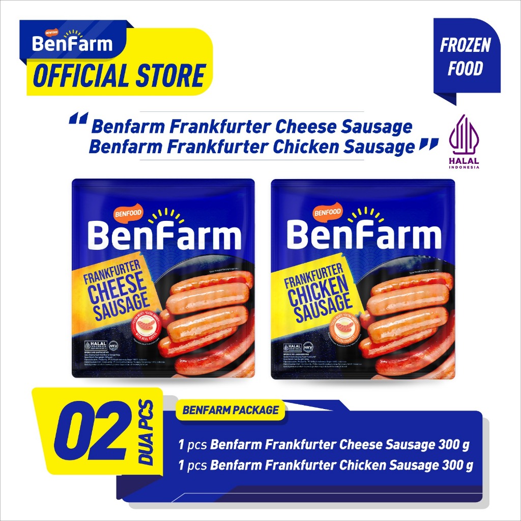 Jual Benfarm Frankfurter Mix Sausage Package | Shopee Indonesia