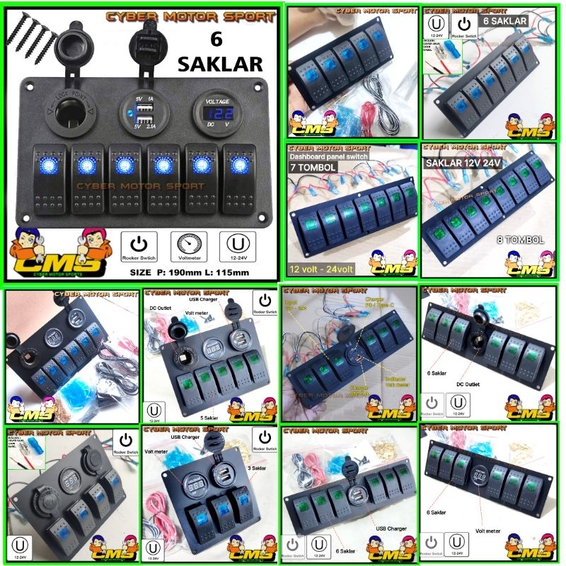 Jual Saklar dashboard universal . Saklar lampu mobil 12v 24v . switch ...