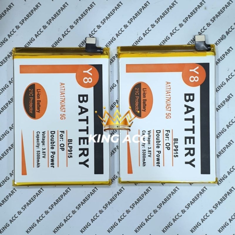 Jual BATERAI BATRE BATTERY Y8 OPPO A17 / A17K / A57 5G / BLP915 DOUBLE ...