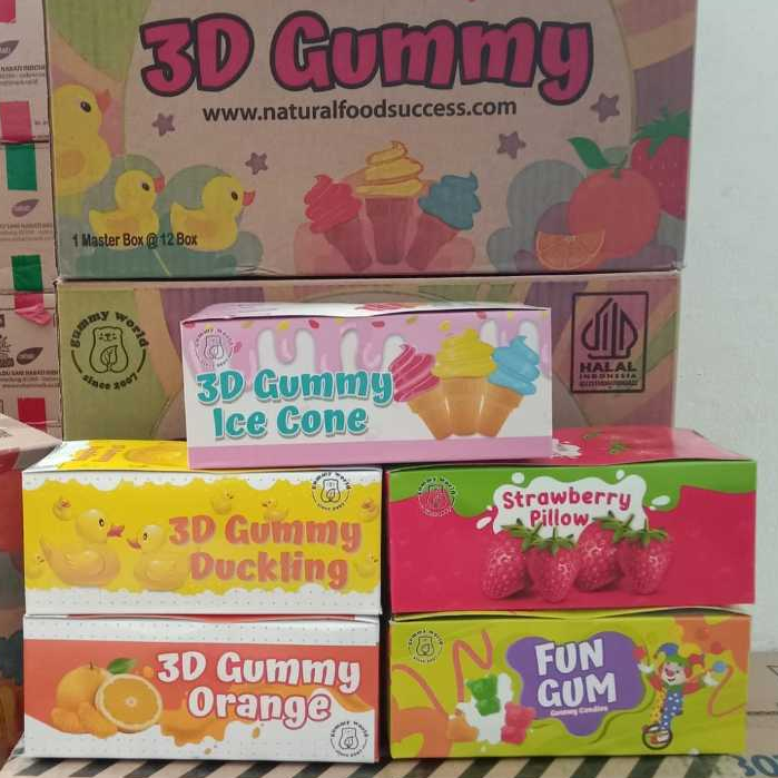 Jual PERMEN 3D GUMMY 1 BOX ISI 12 PCS 15 GR | Shopee Indonesia