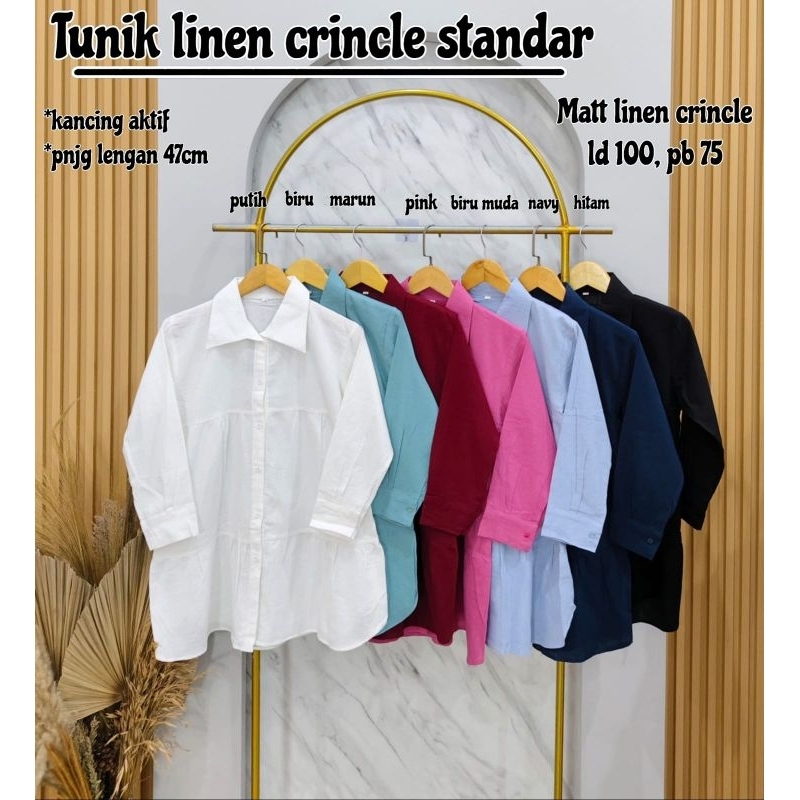 Jual Tunik Linen Crincle / Tunik Remaja Standar | Shopee Indonesia