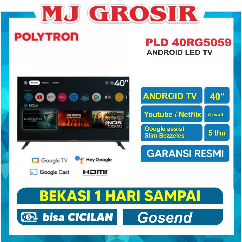 Jual POLYTRON LED TV 40" 40RG5059 / 40CV / 43RG / 43GH3000 USB MOVIE HD ...