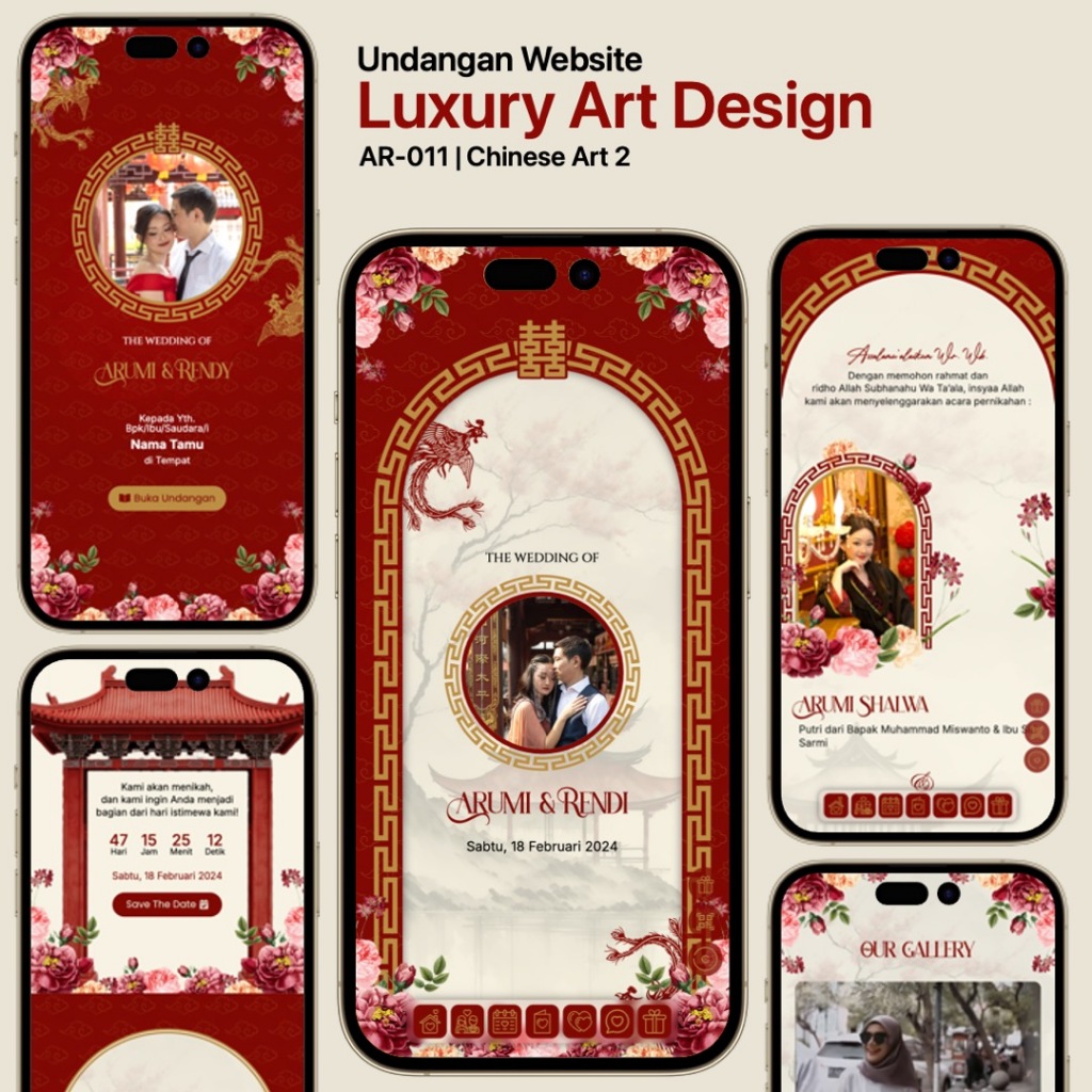 Jual AR-011| Undangan Digital Website Chinese Art 2 - Undangan Web Tema ...