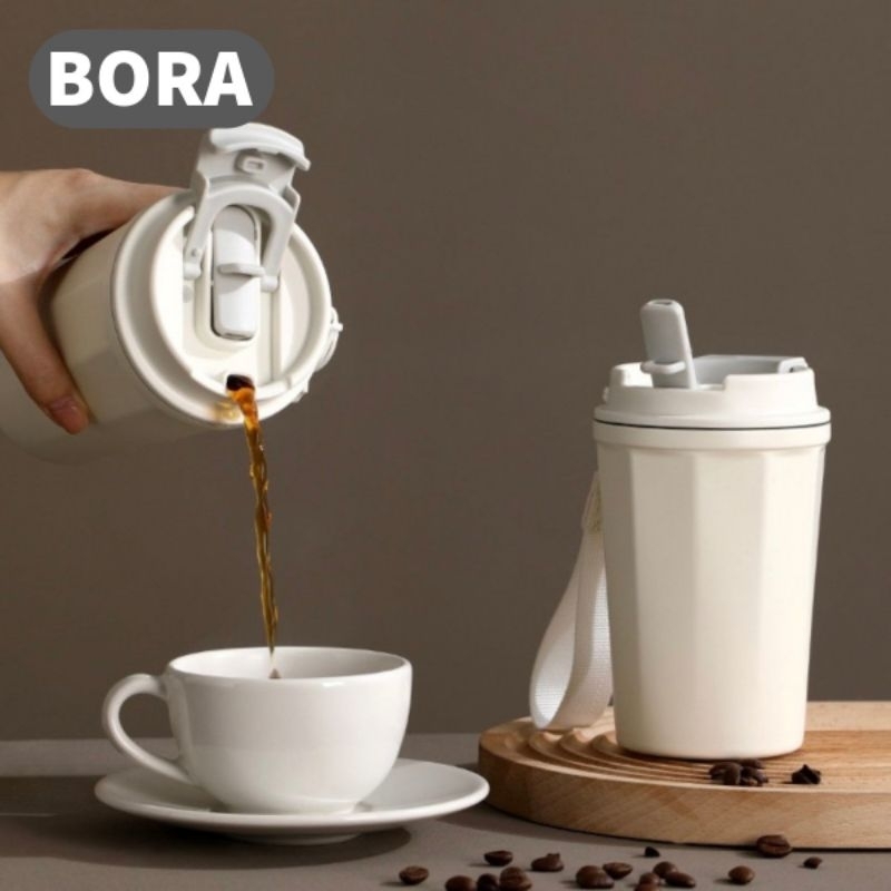Jual PREMIUM BORA 390ml Coffee Mini Mug Cup Tumbler Stainless 316 Botol ...