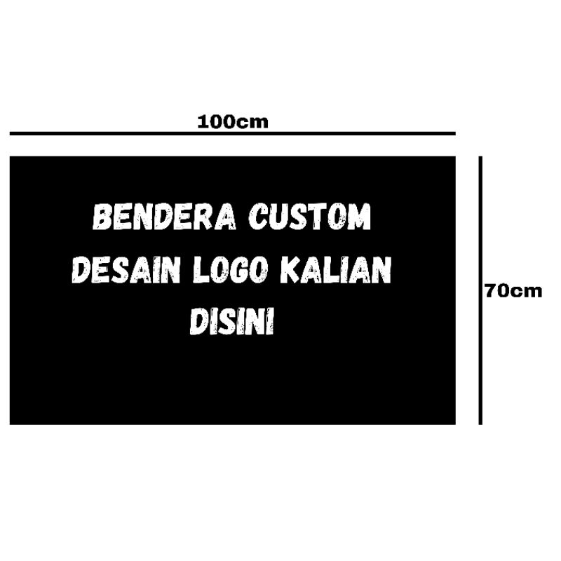 Jual bendera custom 100x70cm logo kalian sendiri suka suka FREE STICKER ...