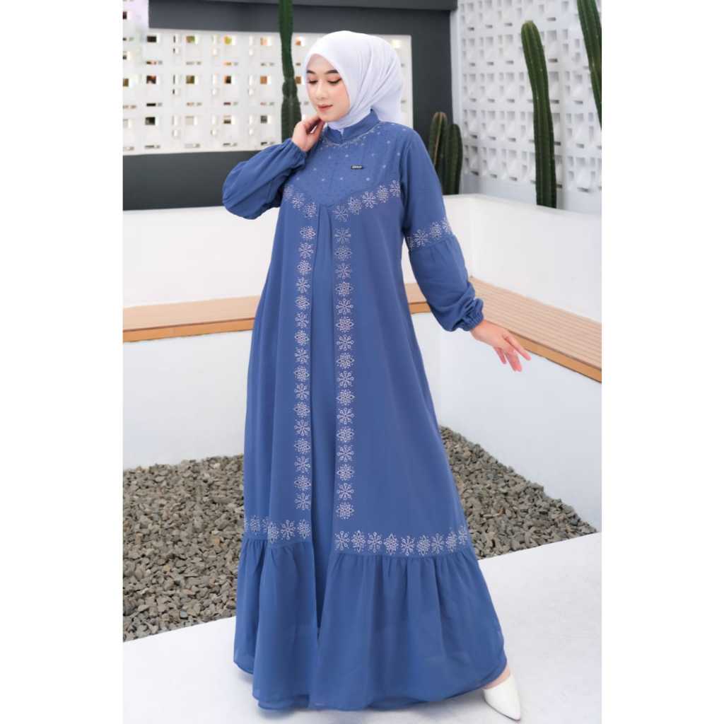 Jual Gamis Undangan Haruka Dress Ceruty Babydoll Premium Gamis Pesta ...