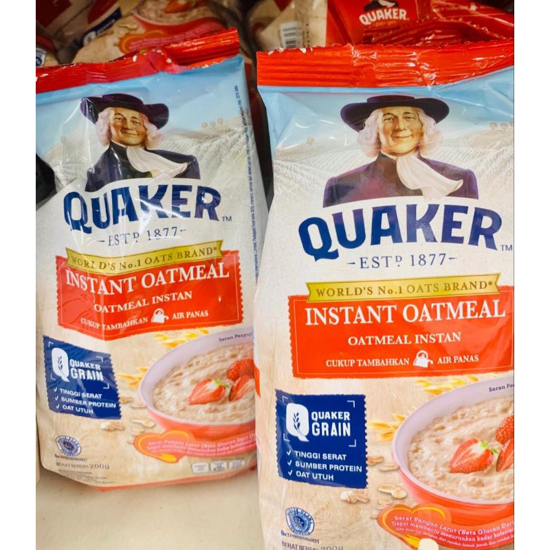 Jual QUAKER INSTANT OATMEAL MERAH / BIRU | Shopee Indonesia