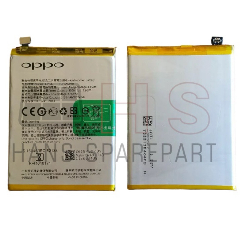 Jual BLP649 BATERAI OPPO A83 / CPH1729 / CPH1827 - ORIGINAL | Shopee ...