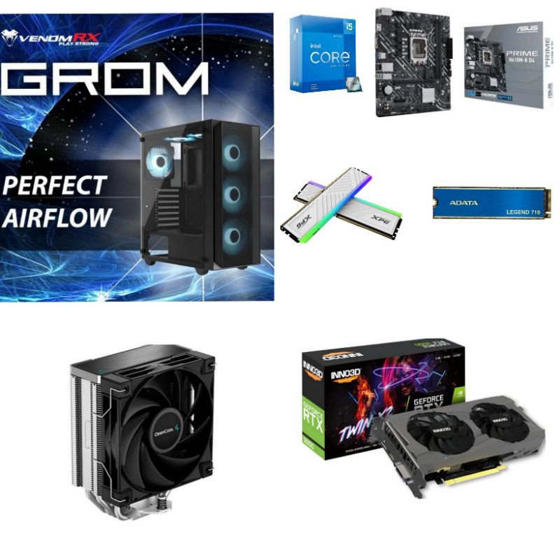 Jual Rakitan PC Gaming / Rendering / Streaming Intel Core i5 12400F Box Gen 12 LGA 1700 VGA RTX ...