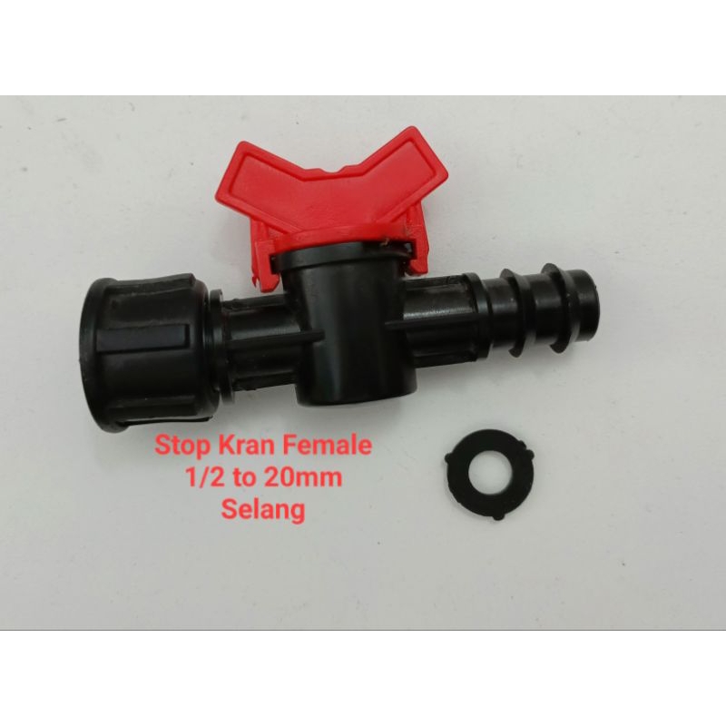 Jual STOP KRAN FEMALE 1/2 TO 20MM Check Valve 1/2 inch 20mm Drat Dalam ...