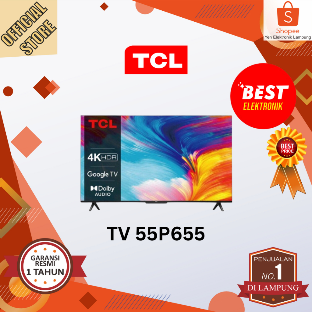 Jual TV TCL 55P655 55 Inch Google Smart Tv 4K UHD Smart Google Digital ...