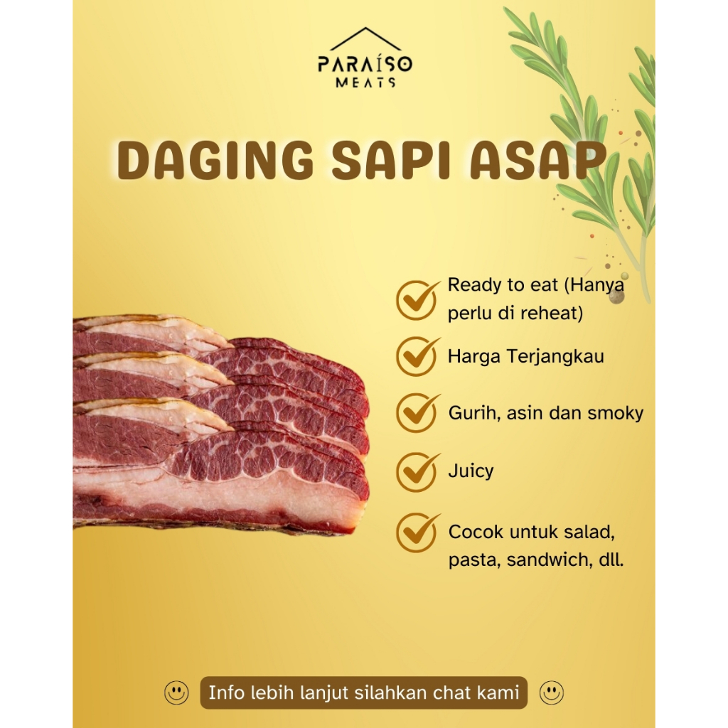 Jual Daging Sapi Asap Iris I Smoked Beef Slice 150 gr | Shopee Indonesia