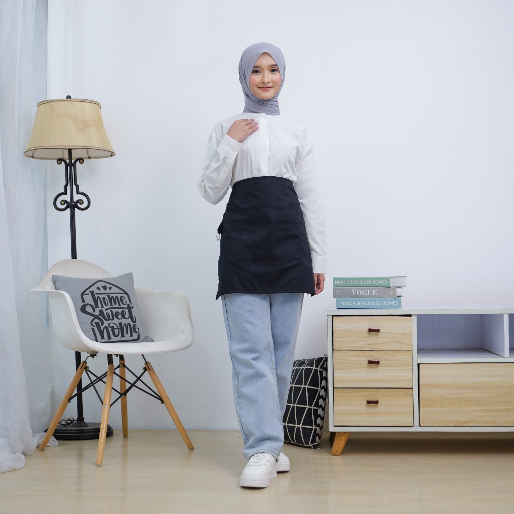 Jual Medisia - Celemek Apron Setengah Badan Waiters Waitress Cafe Resto ...
