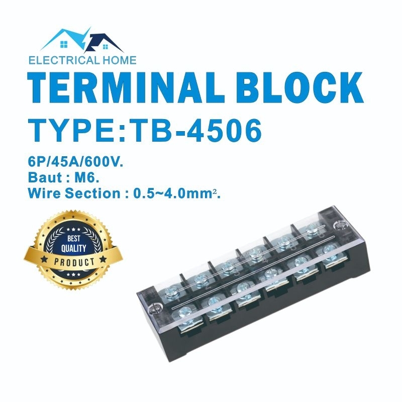 Jual TERMINAL BLOCK TB 4506 (45A 6Pole) | Shopee Indonesia