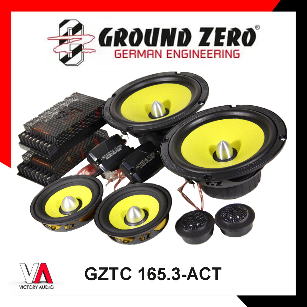 Jual Speaker Split 3-Way Component System GROUND ZERO GZTC 165.3-ACT 6. ...