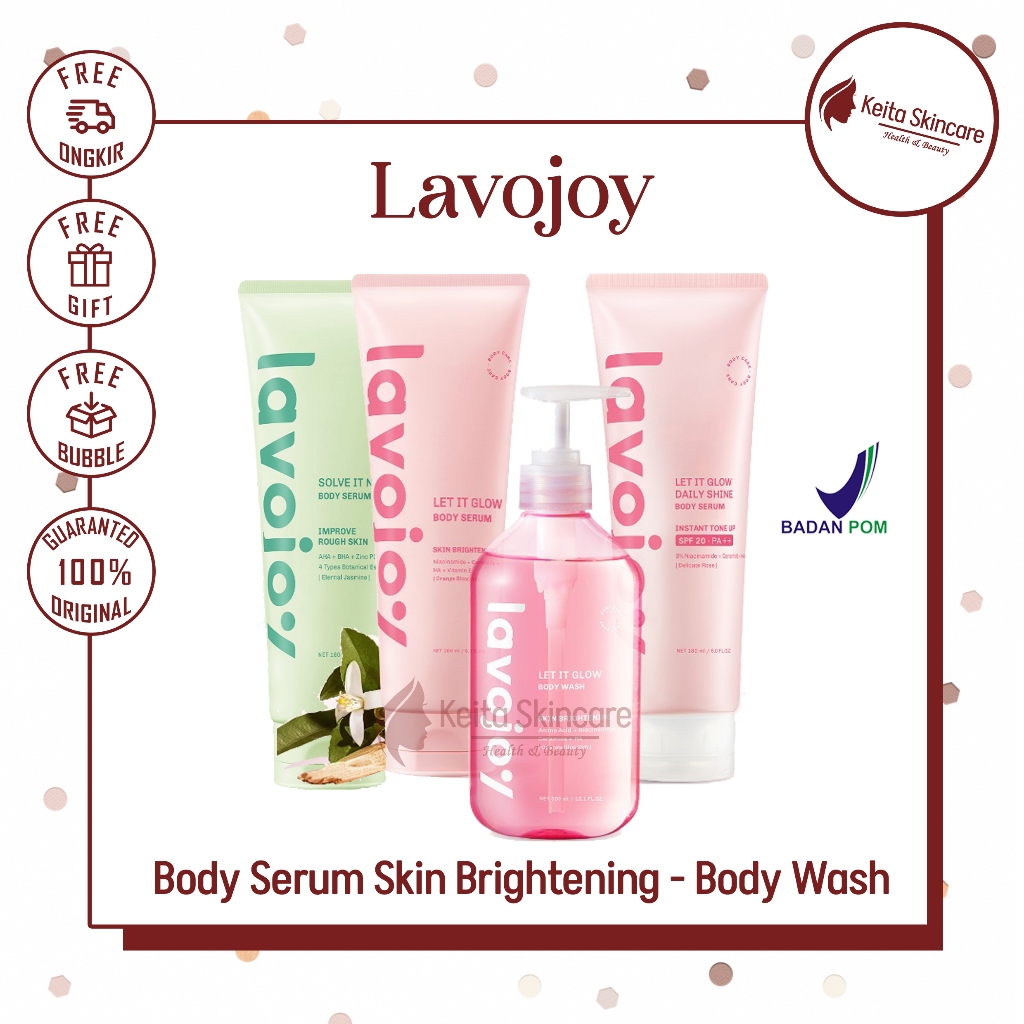 Jual LVJ LAVOJOY Let It Glow Body Serum Skin Brightening Body Wash Skin ...