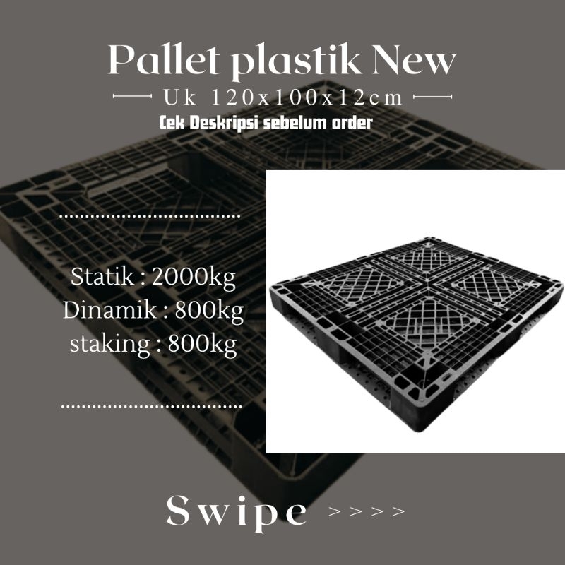 Jual PALLET PLASTIK BARU 120X100X12CM PALET PLASTIK BARU TATAKAN BARANG ...