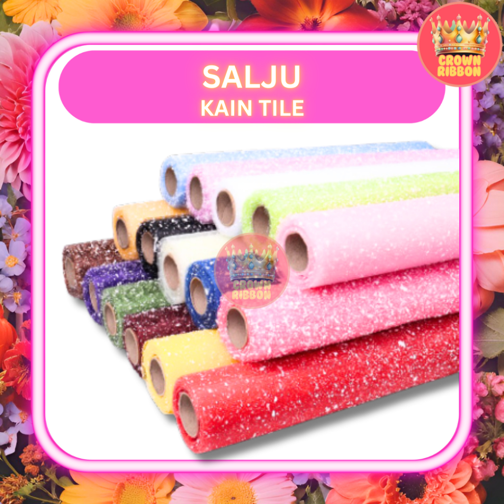 Jual Kain TILE SALJU / Snow Mesh Tile per roll BUKET BUNGA FLOWER ...