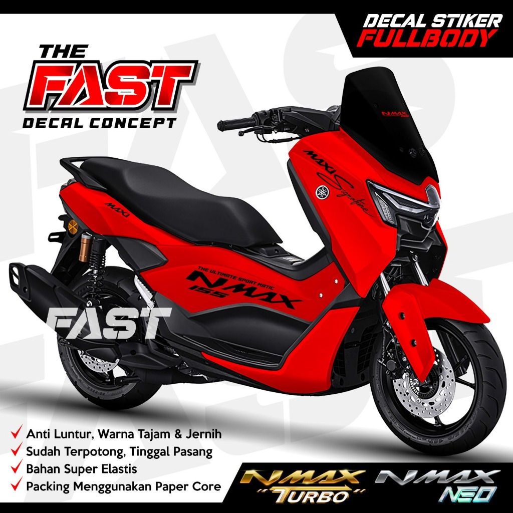 Jual Terbaru Stiker Decal Nmax Turbo 2024 Neo Polos Simpel Maxi ...