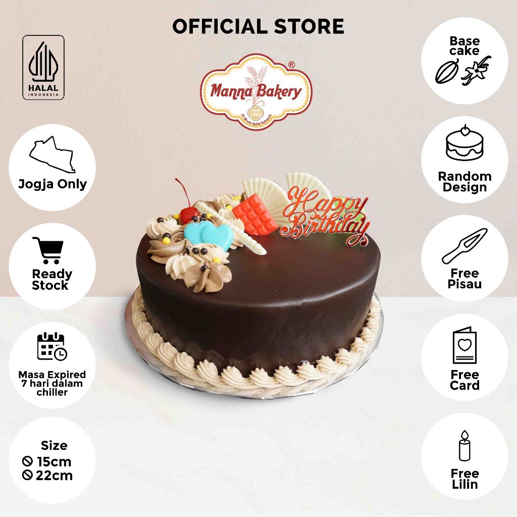 Jual Blackforest Cake/Roti Tart Vanilla / Birthday Cake/ Kue ulang ...