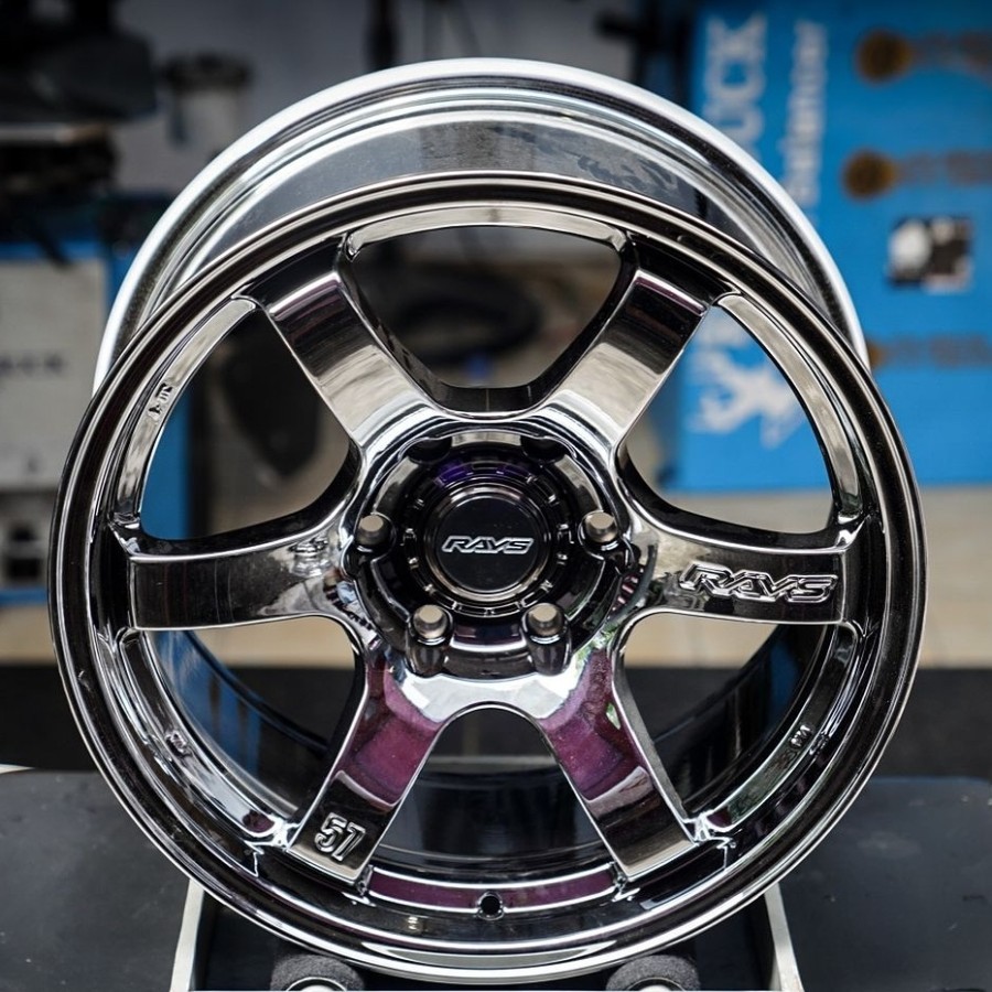 Jual velg racing 18 RAYS 57 BLACK CROME R18 pajero Fortuner Triton ...